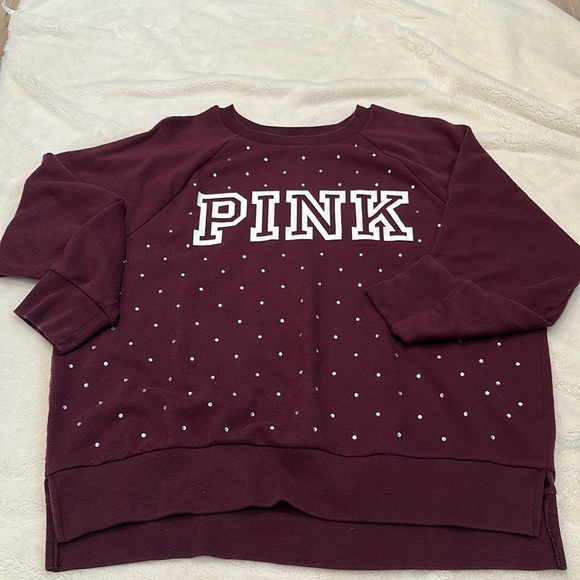 PINK Victoria's Secret | Tops | Pink Pullover With Gems | Poshmark